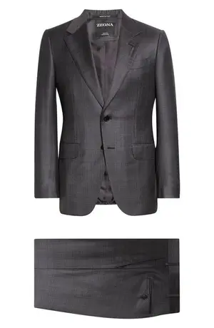 Zegna Wool Two Piece Suit - Dark Grey