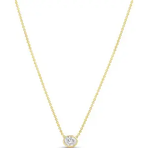 SHYMI 14k Plated Oval Pendant Necklace