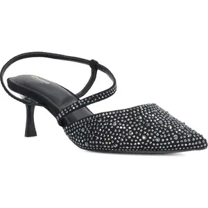 Dune London Charmed Embellished Pointed Toe Slingback Pumps