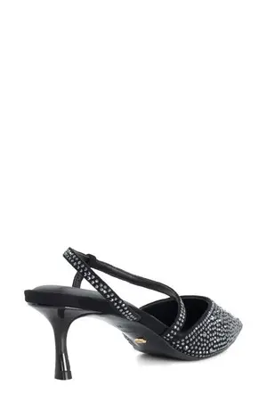 Dune London Charmed Embellished Pointed Toe Slingback Pumps