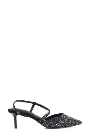Dune London Charmed Embellished Pointed Toe Slingback Pumps