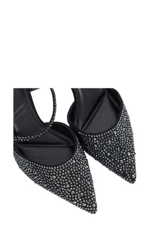 Dune London Charmed Embellished Pointed Toe Slingback Pumps