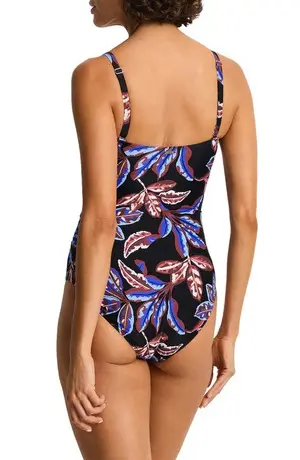 SEA LEVEL Twist Sweetheart Neck One Piece Swimsuit