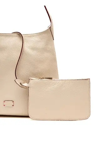 FRANCES VALENTINE Brynn Leather Hobo - Oyster
