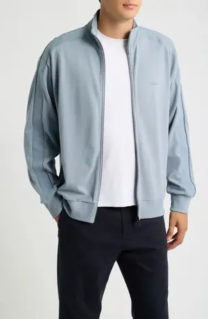 BOSS Union Tape Full Zip Sweatshirt - Dark Grey