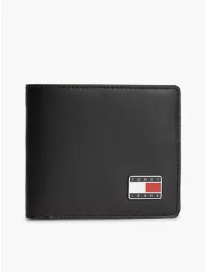 Tommy Hilfiger Smooth Leather Bifold Wallet - Black