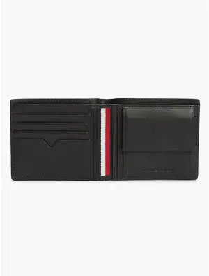 Tommy Hilfiger Textured Leather Card & Coin Wallet
