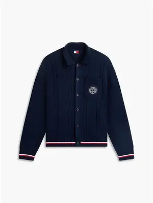 Tommy Hilfiger Cable Knit Polo Cardigan