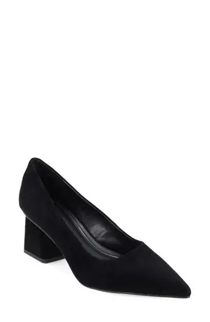 Pelle Moda Pelle Moda "Inell" Pointed Toe Block Heel Pumps Black