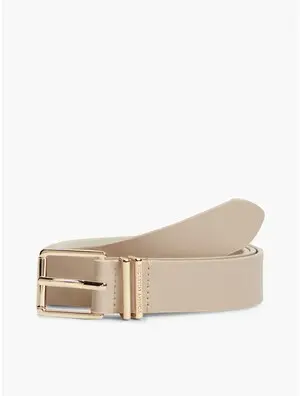 Tommy Hilfiger Square Buckle Leather Belt - Sugarcane