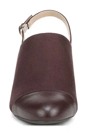 LIFESTRIDE Tessa Slingback Pump With Cap Toe - Choco Plum