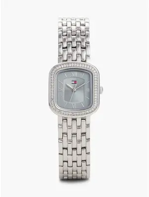 Tommy Hilfiger Crystal Accent Stainless Steel Dress Watch - Blue