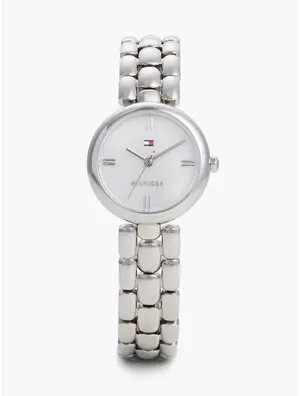 Tommy Hilfiger Stainless Steel Round Dress Watch - White
