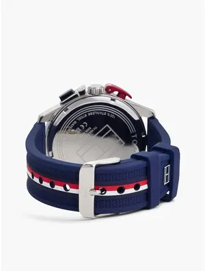 Tommy Hilfiger 44mm Silicone Strap Chronograph Watch