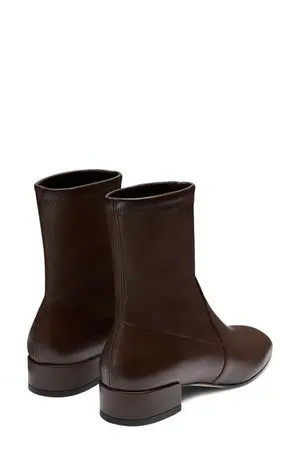 STUART WEITZMAN Bacari Leather Bootie - Walnut