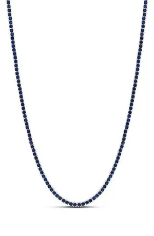 SHYMI Tennis Necklace With Sapphire - Silver/sapphire