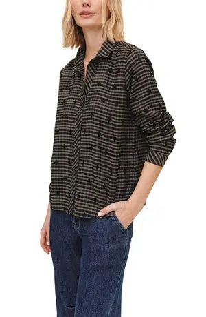 Bella Dahl Eyelet Gingham Shirt