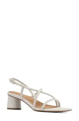 FRANKIE4 Lottie Leather Block Heel Sandals - Chalk