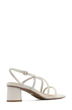 FRANKIE4 Lottie Leather Block Heel Sandals - Chalk