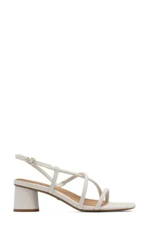 FRANKIE4 Lottie Leather Block Heel Sandals - Chalk