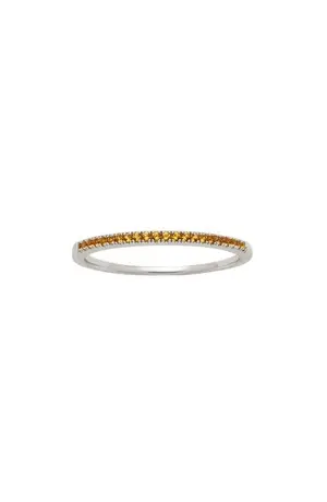 MADE BY MARY Birthstone Stacking Ring - Silver