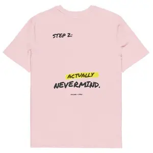 ANCHOR & CREW Cotton Actually Nevermind Annotations Organic Cotton T-shirt - Pink