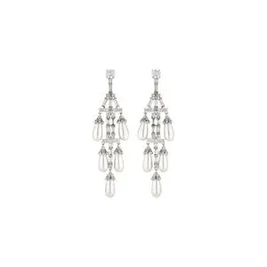 STEPHANIE BROWNE AUSTRALIA The Swanson Earrings In Pearl - Silver
