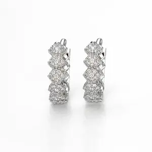 NUVV COLLECTION Modern Hoop Earrings - Silver