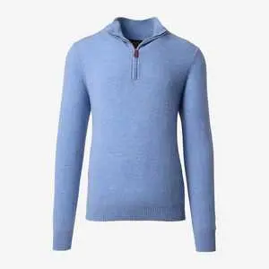 Allen Edmonds Cashmere Quarter-zip Sweater - Blue