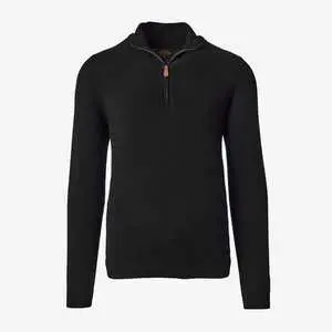 Allen Edmonds Cashmere Quarter-zip Sweater - Black
