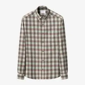 Allen Edmonds Eaton Eton Block Check Flannel Shirt