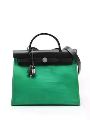 Hermès 2019 Toile Herbag Zip 31 Satchel - Black