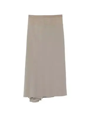 Rick Owens Asymmetric Draped Midi Skirt