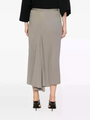 Rick Owens Asymmetric Draped Midi Skirt