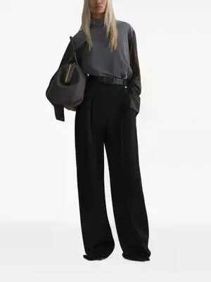 MUGLER Long Sleeve Turtle Neck T-shirt With Embroidered Logo