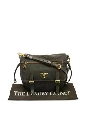 Prada Tessuto Double-buckle Messenger Bag