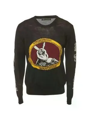 Versace Printed Knit Sweater