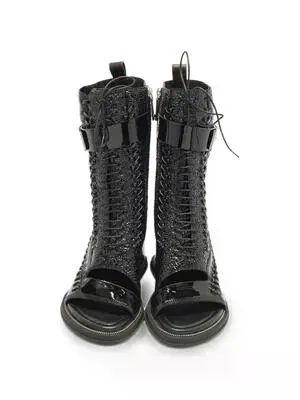 LOUIS VUITTON Moonlight Open-toe Lace-up Ankle Boots
