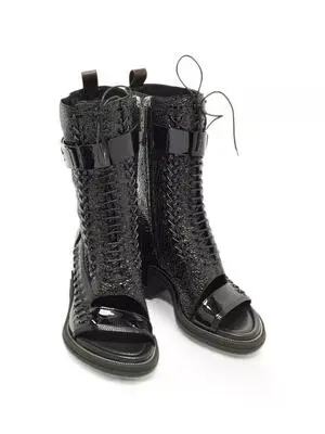 LOUIS VUITTON Moonlight Open-toe Lace-up Ankle Boots