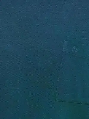 Hermès Piqué-effect Chest-pocket T-shirt - Blue