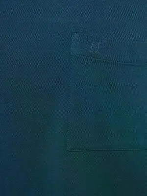 Hermès Piqué-effect Chest-pocket T-shirt - Blue