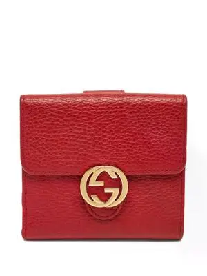 Gucci Gg-logo Leather Wallet - Red