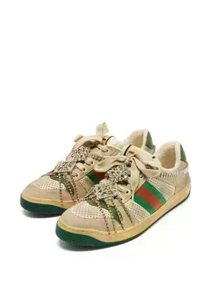 Gucci Screener Leather Embellished Sneakers