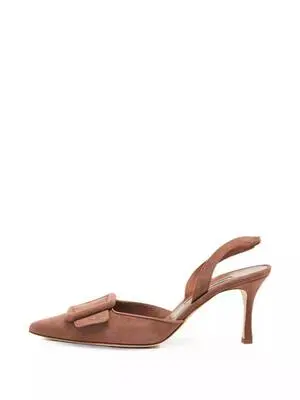 Manolo Blahnik Maysli Buckle-detail Slingback Pumps