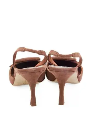 Manolo Blahnik Maysli Buckle-detail Slingback Pumps