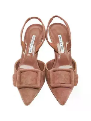 MANOLO BLAHNIK Manolo Blahnik Maysli Buckle Detail Slingback Pumps