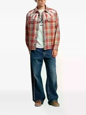 Palm Angels Check-print Logo-print Shirt Jacket