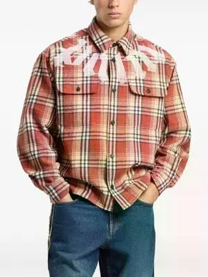 Palm Angels Check-print Logo-print Shirt Jacket
