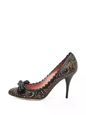 Dior Leather Bow Detail Stiletto Pumps