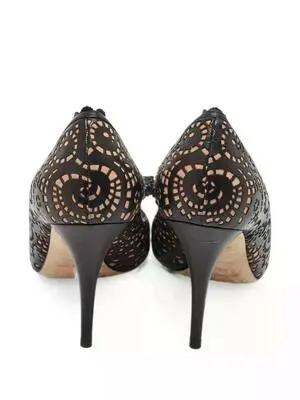 Dior Leather Bow Detail Stiletto Pumps